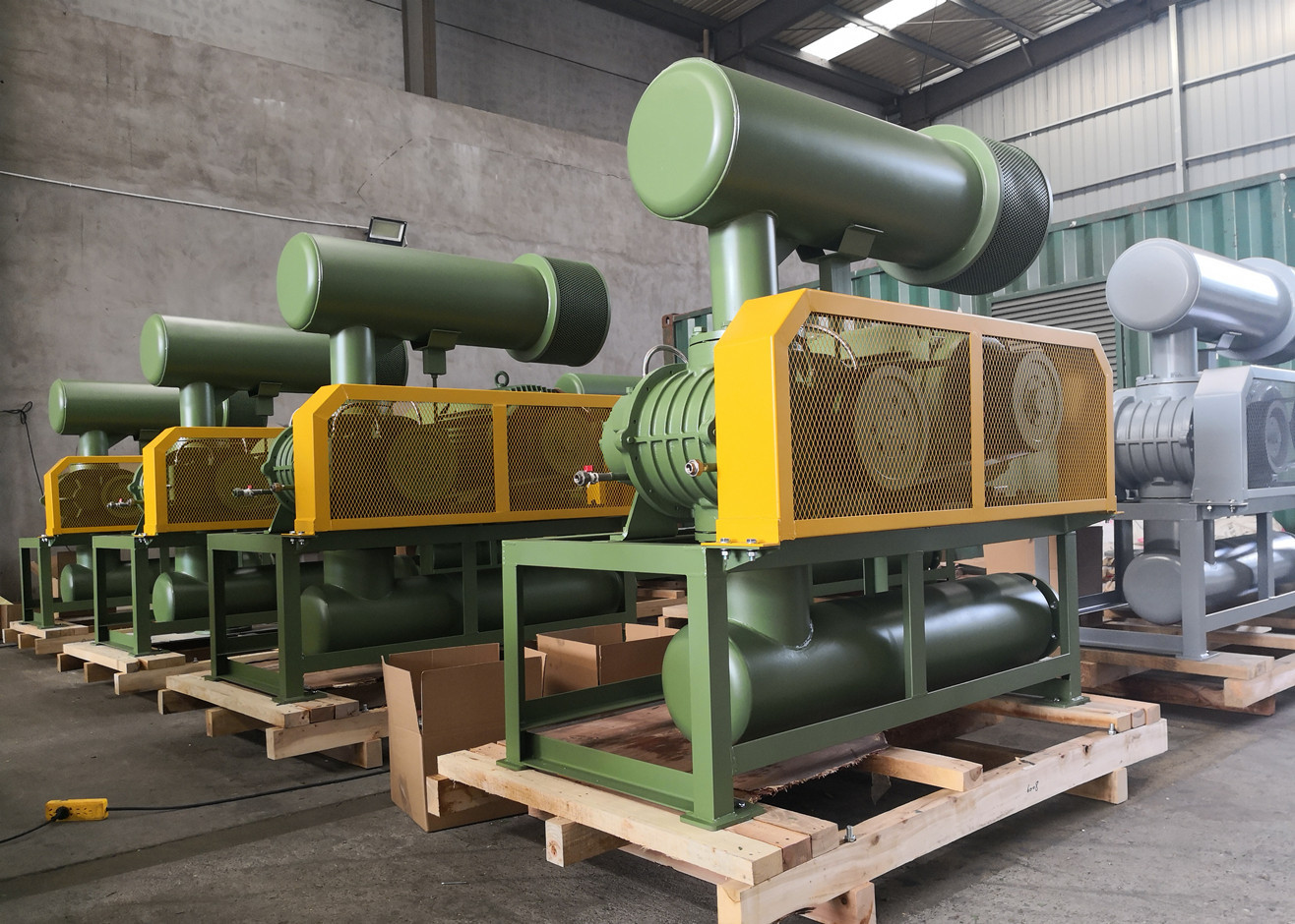 100 Kpa 20m3/Min 6" 55 Kw Besi Cor Mini Roots Blower Tiga Lobus